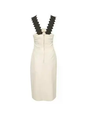 SELF-PORTRAIT Cut-out Zig-zag Trim Midi Dress