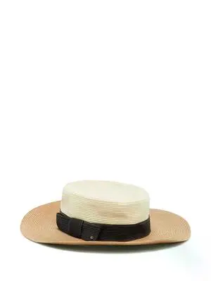 Gucci Bow Boater Hat - Neutrals