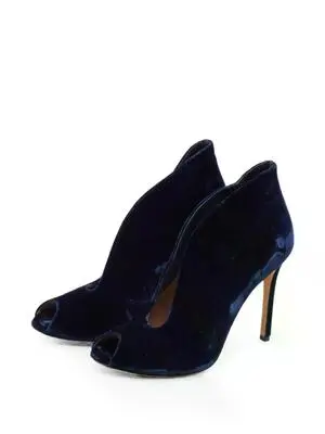 GIANVITO ROSSI Vamp Peep-toe Ankle Boots - Blue