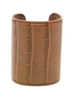 TOTEME Croco-embossed Leather Cuff Bracelet