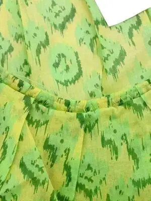 LOUIS VUITTON Leopard-print Ruffled Mini Dress