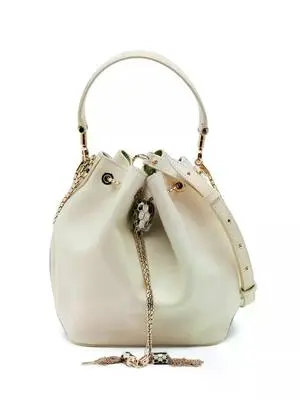 BVLGARI Serpenti Forever Drawstring Bucket Bag - Neutrals