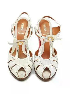 Fendi Cut-out Ankle-strap Heeled Sandals