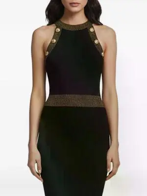 Balmain Button-embellished Dress