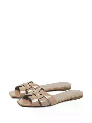 Saint Laurent Tribute Sandals - Neutrals