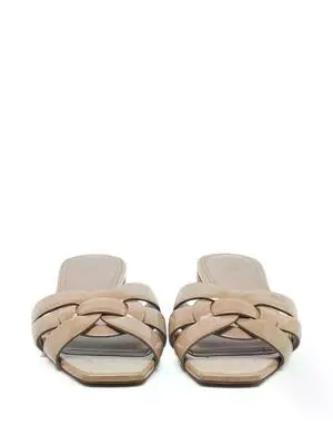 Saint Laurent Tribute Sandals - Neutrals