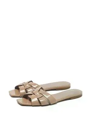 Saint Laurent Tribute Sandals - Neutrals