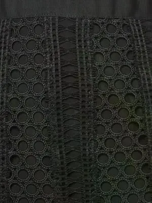 SELF-PORTRAIT Lace Sleeveless Flared Midi Dress