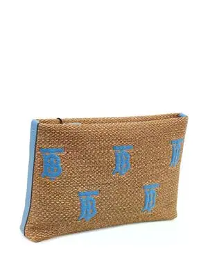 Burberry Duncan Tb Monogram Clutch Bag - Neutrals