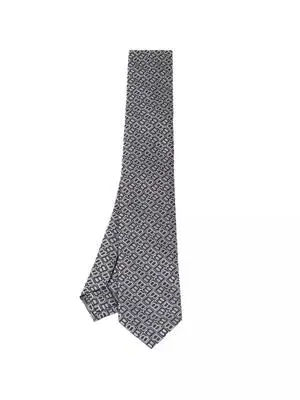 BVLGARI Monogram-jacquard Tie