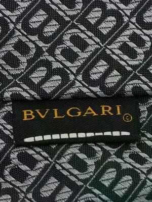 BVLGARI Monogram-jacquard Tie
