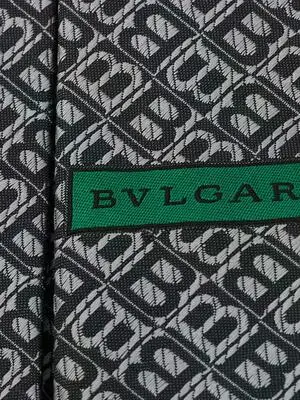BVLGARI Monogram-jacquard Tie