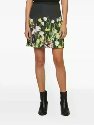 Victoria Beckham X Target Floral-print A-line Mini Skirt