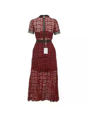 SELF-PORTRAIT Lace Scallop-edged Midi Dress