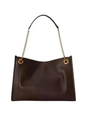 Ralph Lauren Medium Bradley Pebbled-leather Tote Bag - Brown