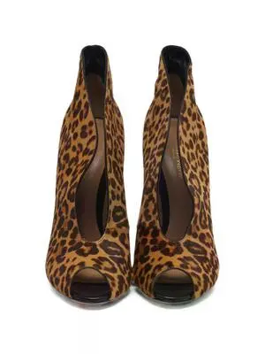 GIANVITO ROSSI Vamp Leopard-print Ankle Boots - Brown