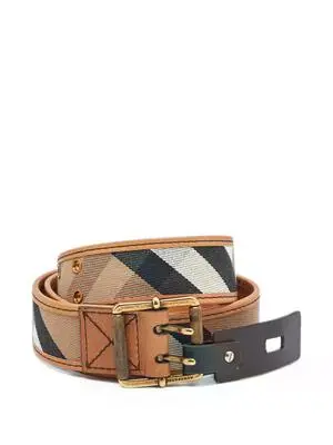 Burberry Nova Check Buckle Belt - Neutrals