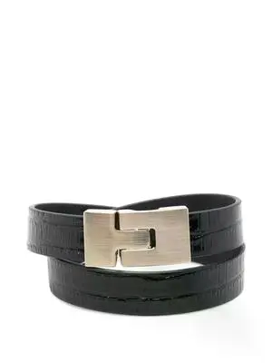TOM FORD Lizard-effect Leather Bracelet