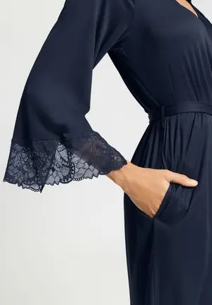 Hanro Azelia Floral Tulle Tencel Robe