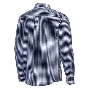 ANTIGUA New York Yankees Ellis Woven Tri-blend Button-down Shirt