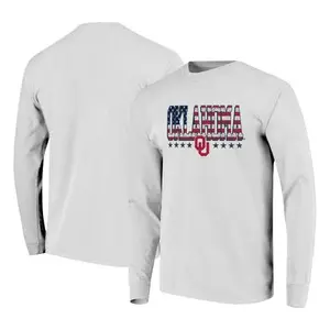 IMAGE ONE Oklahoma Sooners Tall Type Flag Long Sleeve T-shirt