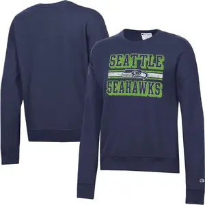 Champion Seattle Seahawks Powerblend Fleece Sweatshirt - Navy