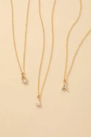 SET & STONES Gemma Initial Necklace - Gold/j