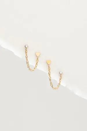 SET & STONES Josie Double Piercing Earrings