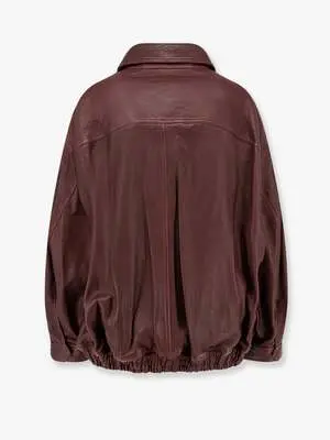RÓHE Aviator Grained Leather Jacket