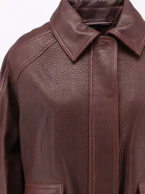 RÓHE Aviator Grained Leather Jacket