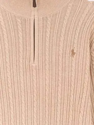 Polo Ralph Lauren Cable Knit Cotton Sweater With Zip