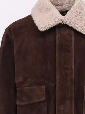 ARMA Suede Jacket With Fur Collar