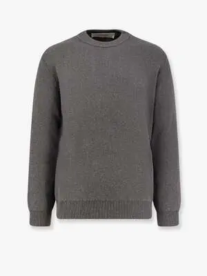 GOLDEN GOOSE Davis Ribbed Cotton Sweater - Grey