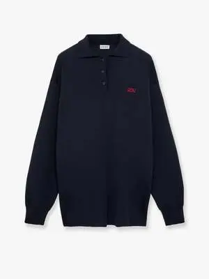 Loewe Cashmere And Silk Blend Sweater - Blue