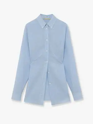 Loewe Lightweight Wool Striped Shirt - Blue