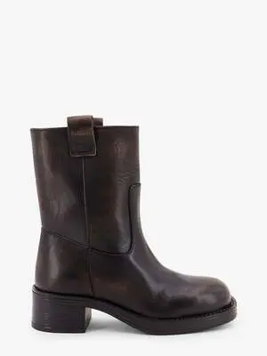ALOHAS Rajan Leather Ankle Boots - Brown