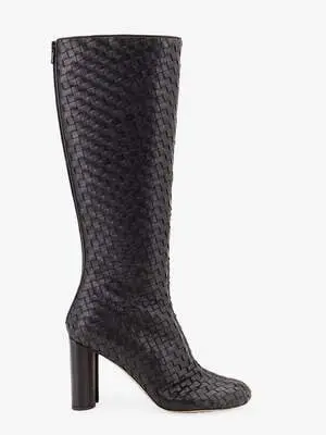 Bottega Veneta Cherry Boots With Braided Pattern