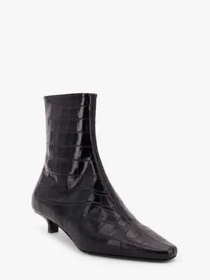 TOTEME Pointedtoe Ankle Boots With Crocodile Effect