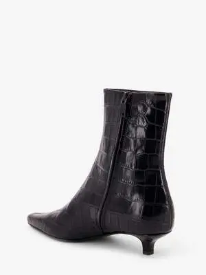 TOTEME Pointedtoe Ankle Boots With Crocodile Effect