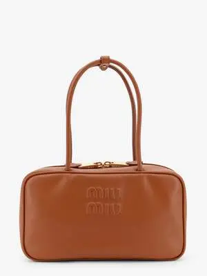 Miu Miu Beau Leather Handbag - Brown