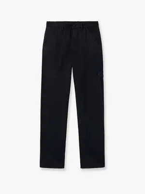 Stone Island Wool And Cotton Blend Trousers
