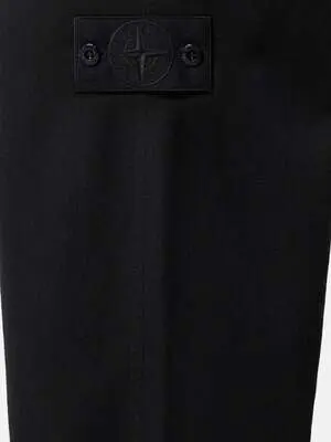 Stone Island Wool And Cotton Blend Trousers