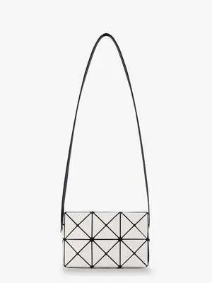 Issey Miyake Cuboid Shoulder Bag With Geometric Pattern - White