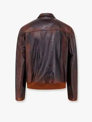 GOLDEN GOOSE Archive Distressed Effect Leather Jacket