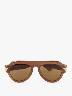 Bottega Veneta Acetate Sunglasses - Brown