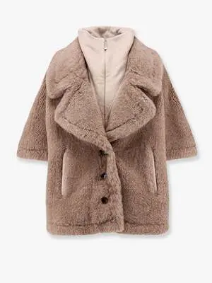 Max Mara Mxapavido 4 Alpaca, Cashmere And Silk Cape - Beige