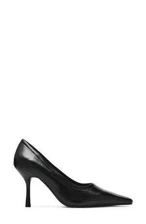Steve Madden Hexx Faux Leather Pointed Toe Pump - Black