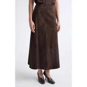 Max Mara Fiorire Suede Skirt - Brown