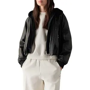 Moose Knuckles Cardin Leather Bomber Jacket - Black