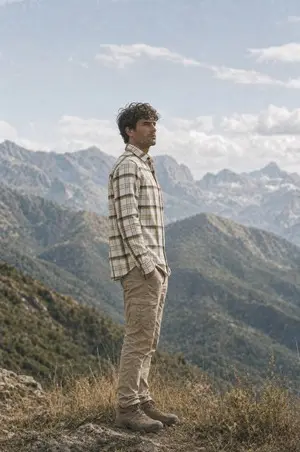 CLOUDVEIL Technical Flannel Shirt - Tan